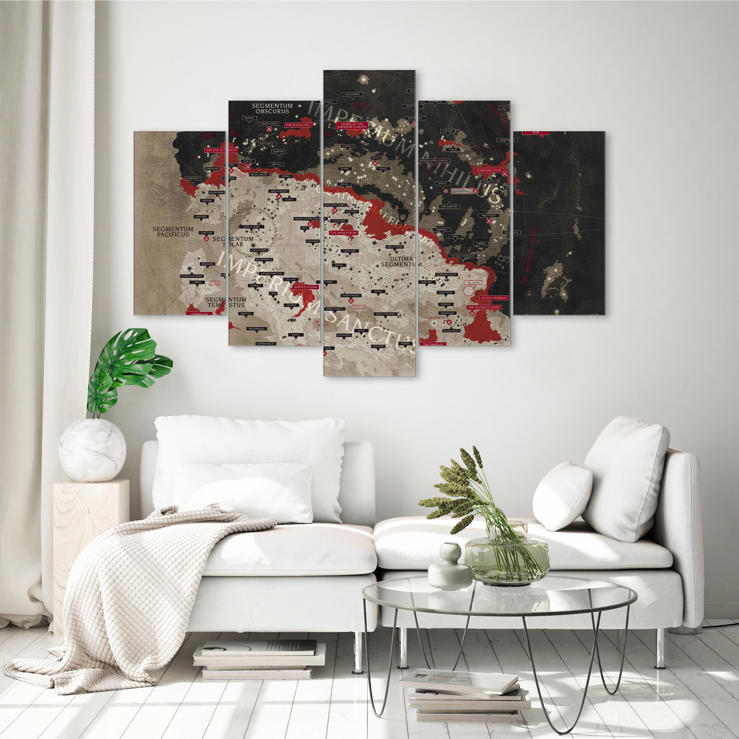 Warhammer 40k Map Canvas, Wh40k Print, Warhammer Universe Map, Imperium ...