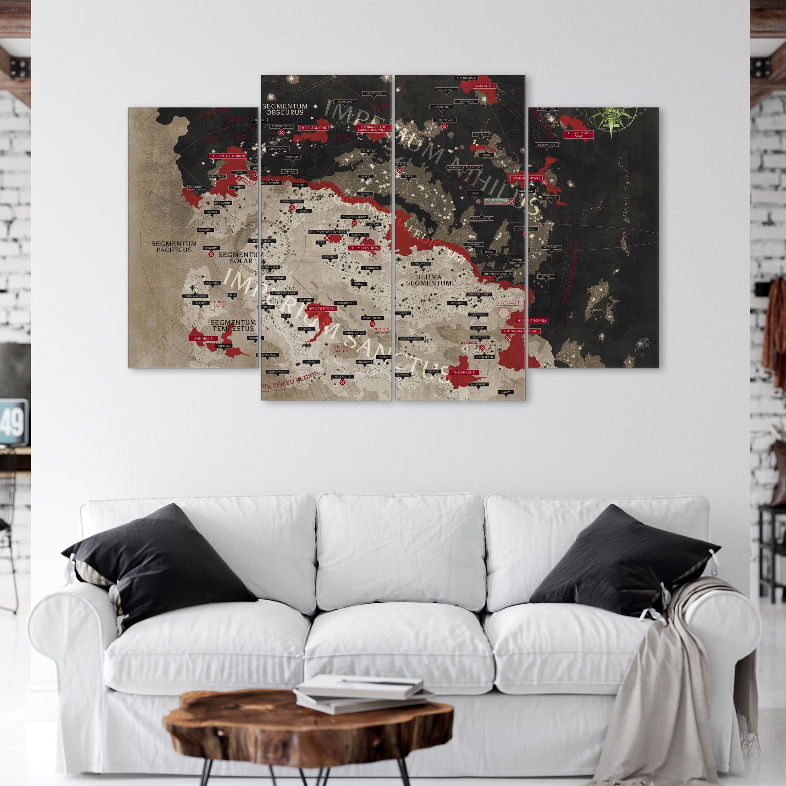 Warhammer 40k Map Canvas, Wh40k Print, Warhammer Universe Map, Imperium ...