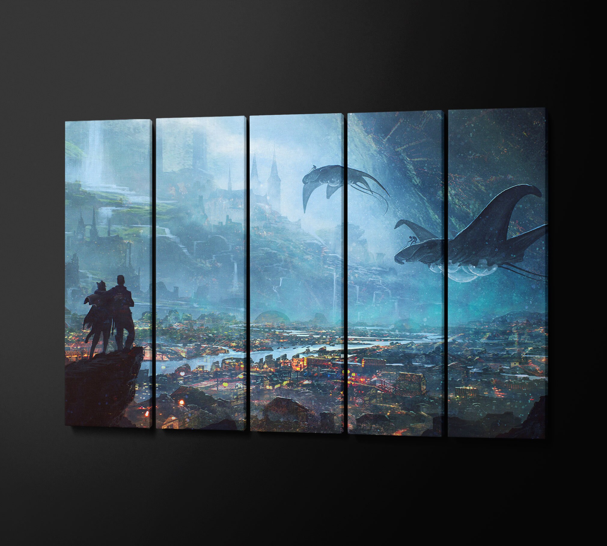 Fantasy World Design Interior Horizontal Print Magic Wall - Etsy