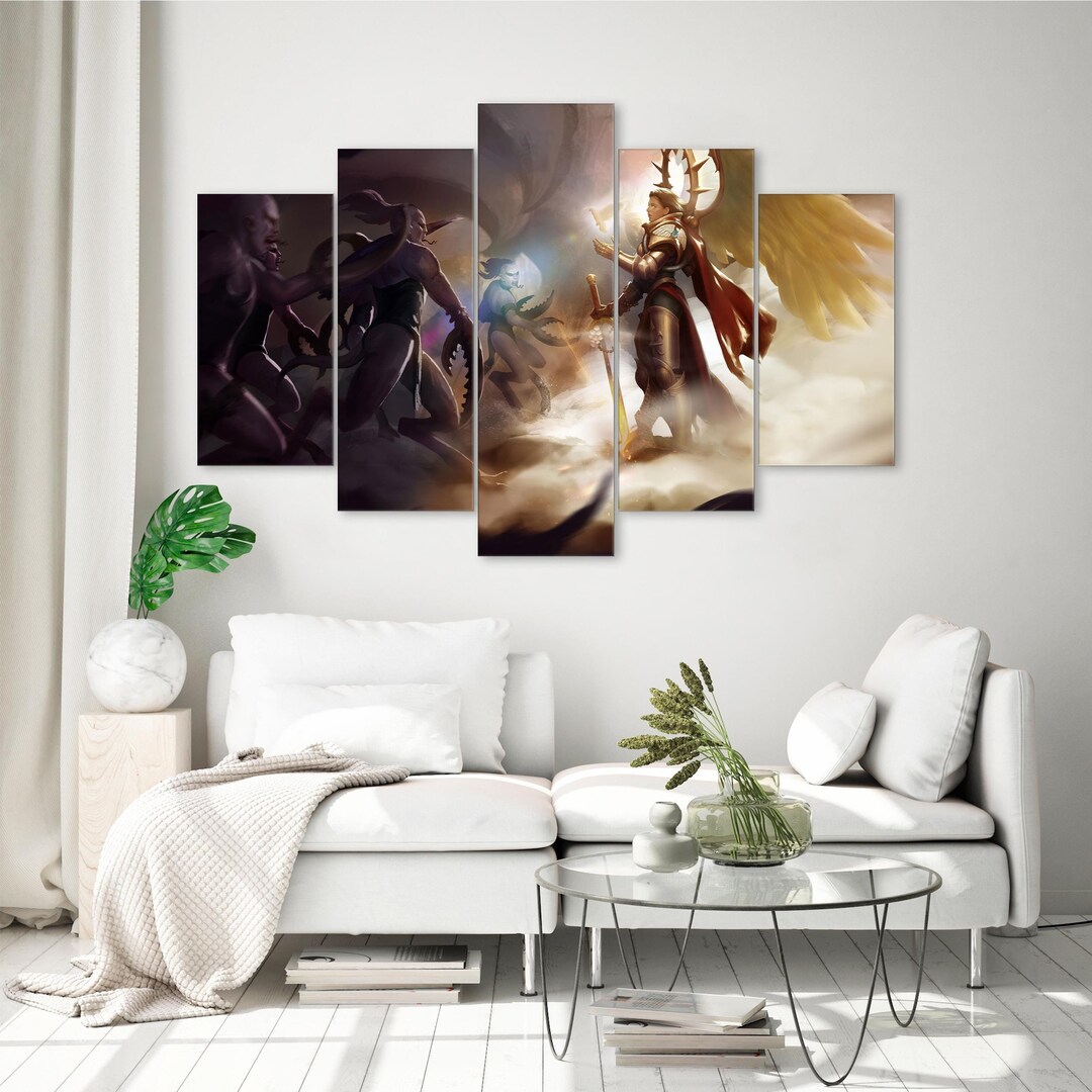 Saint Celestine & Demons of Slaanesh, Wh40k Print, WH Wall Art ...