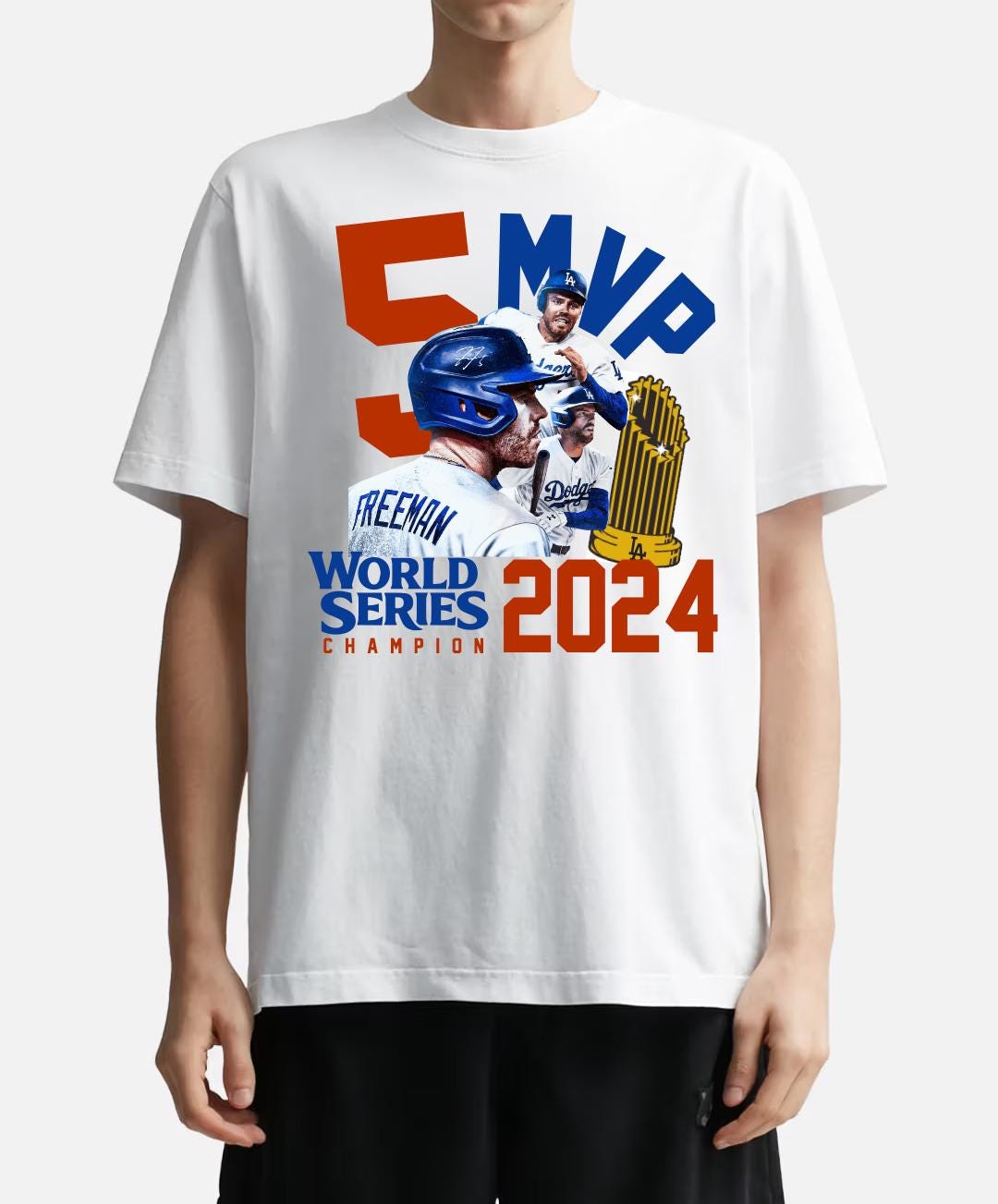 Freddie Freeman MVP Jersey Style T-shirt Championship Dodger Inspired ...