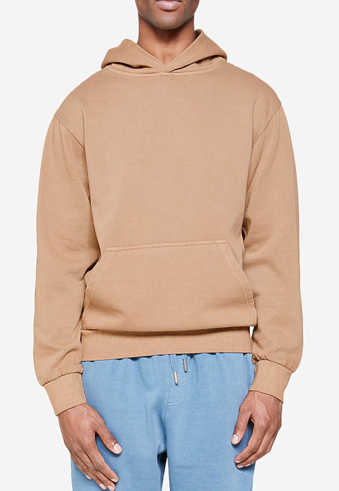 Latte Brown Tan Urban Hoodie Sweatshirt Loose Fit With No Drawstring ...