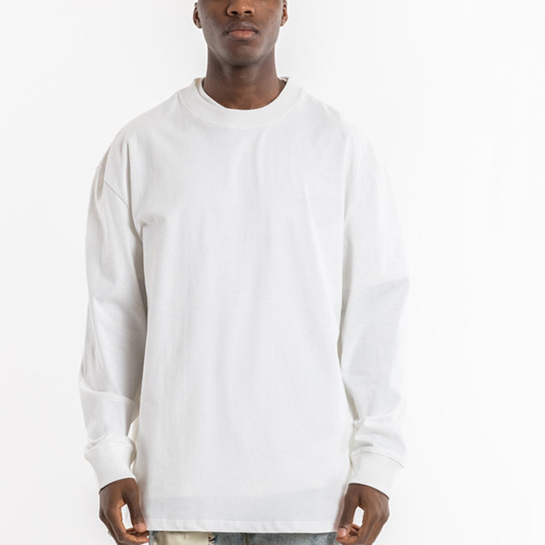 White Long Sleeve T-shirt – Classic Fit 100% Cotton Preshrunk - Etsy