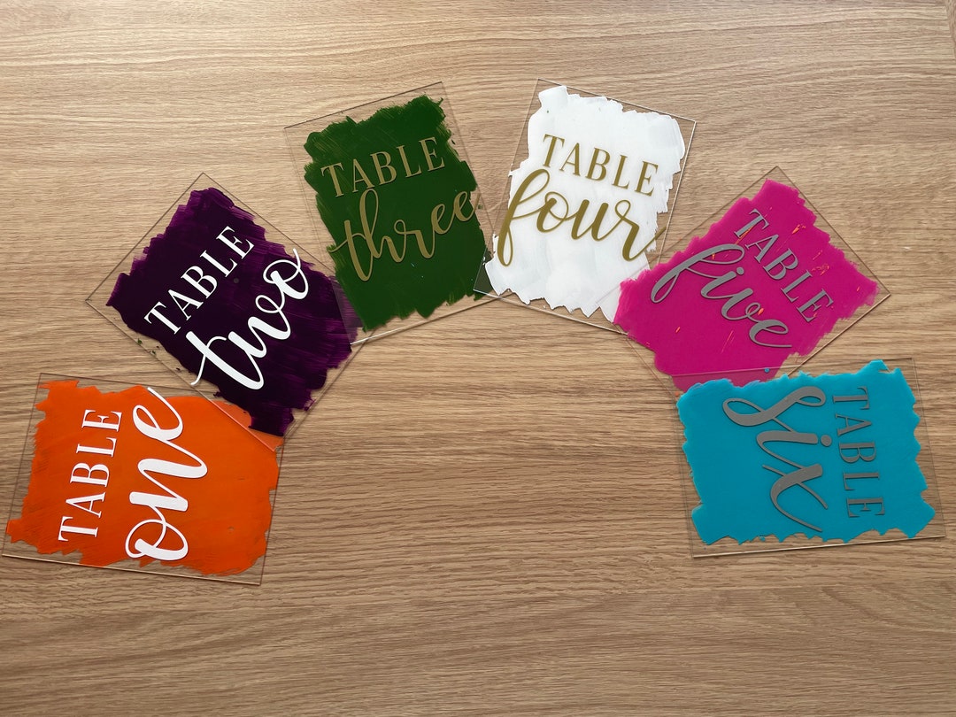 Acrylic Table Signs - Etsy