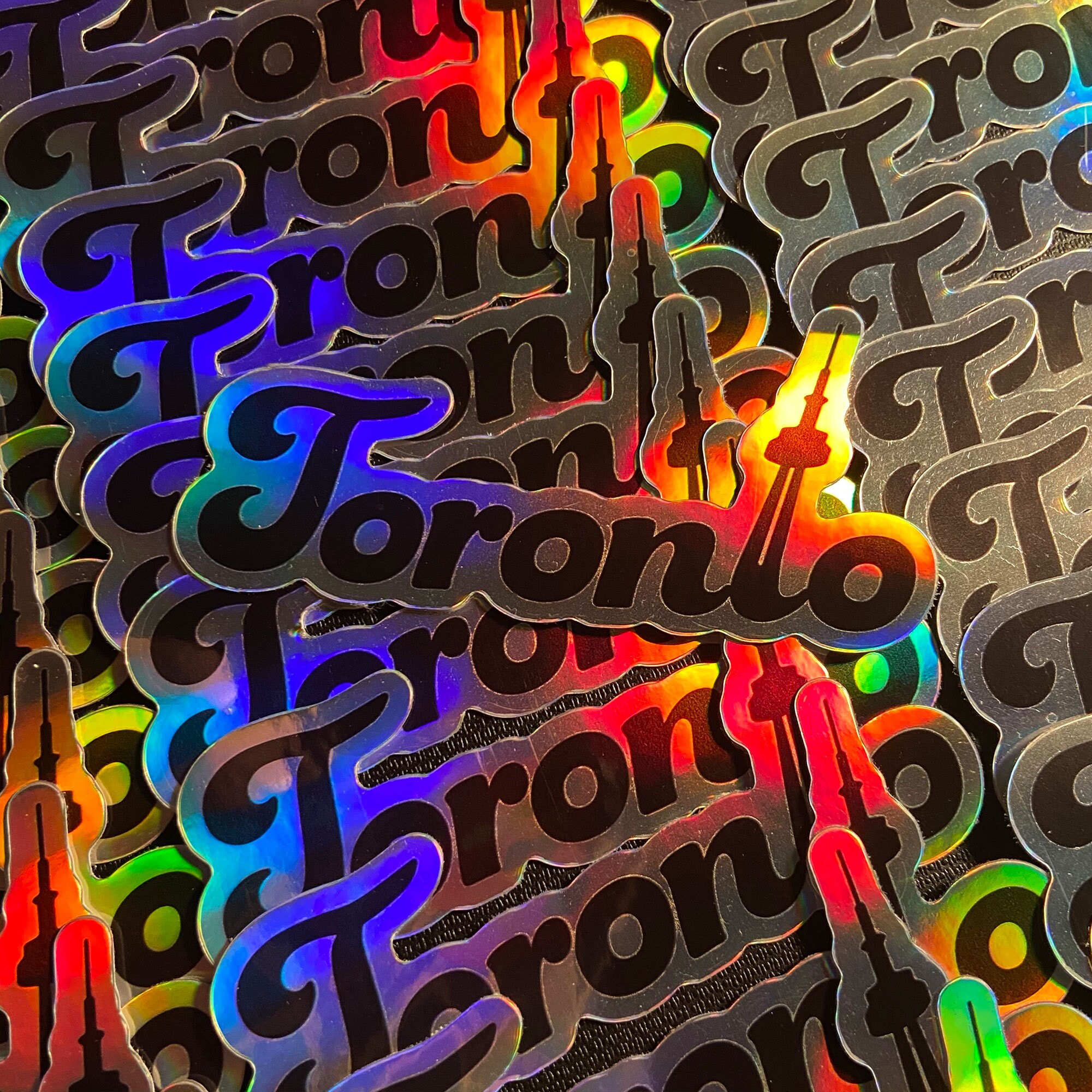 Toronto Holographic Die Cut Sticker, Toronto Sticker, Toronto Souvenir ...