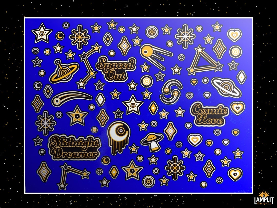 Mini Space Sticker Set Cosmic Stickers Star Stickers Mini - Etsy
