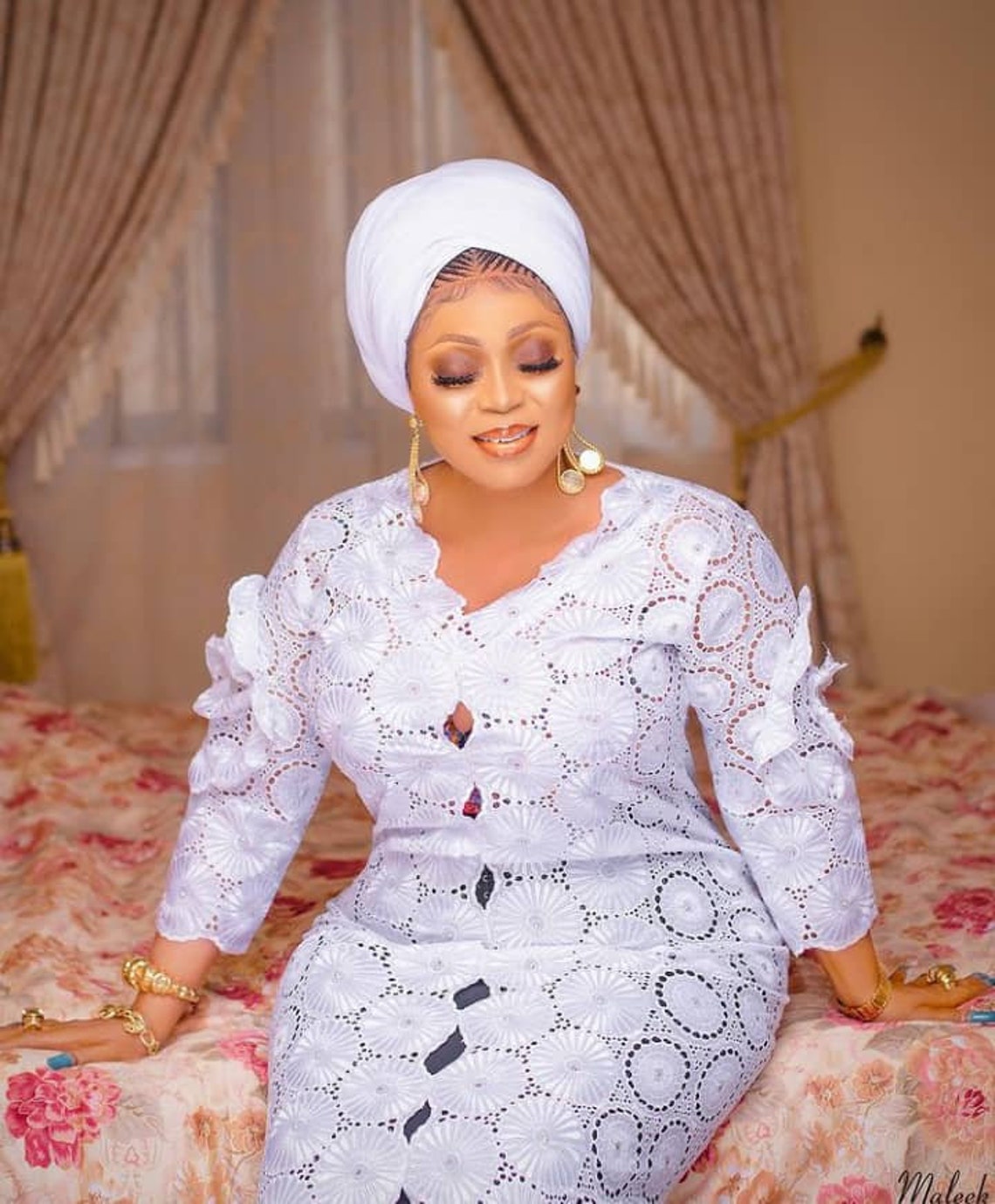 White Lace Dress African Fabric African Print Lace Gown - Etsy