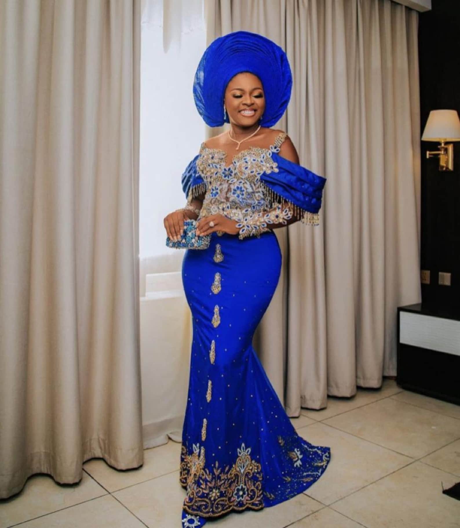 Royal Blue African Women Dress. African Women Clothing Fabric. - Etsy