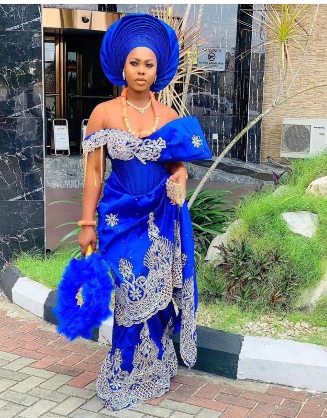 Royal Blue George Dress. African Women Clothing. Igbo - Etsy