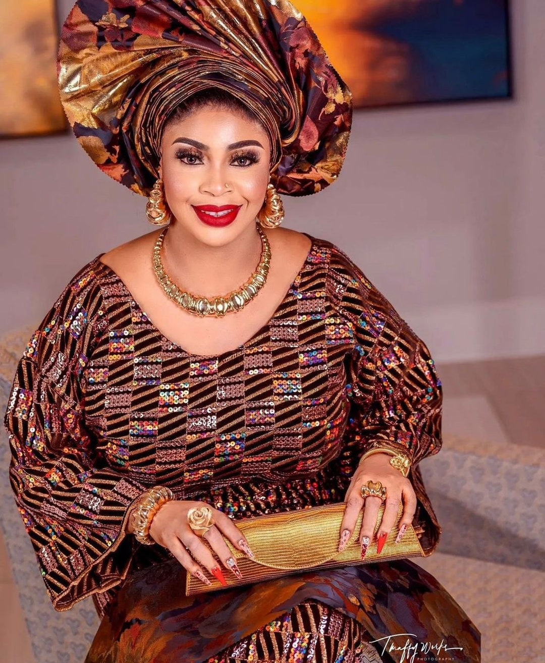 Iro and Buba. Wrapper and Top . African Women Clothing. Vintage African ...