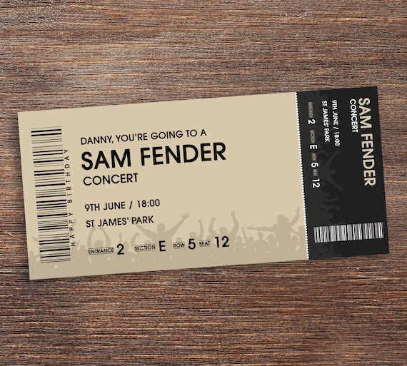 Surprise Ticket Concert Ticket Gig Ticket Festival - Etsy UK
