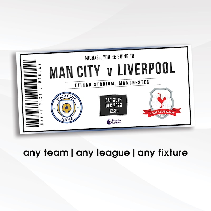 Ticket Football Match - Etsy UK