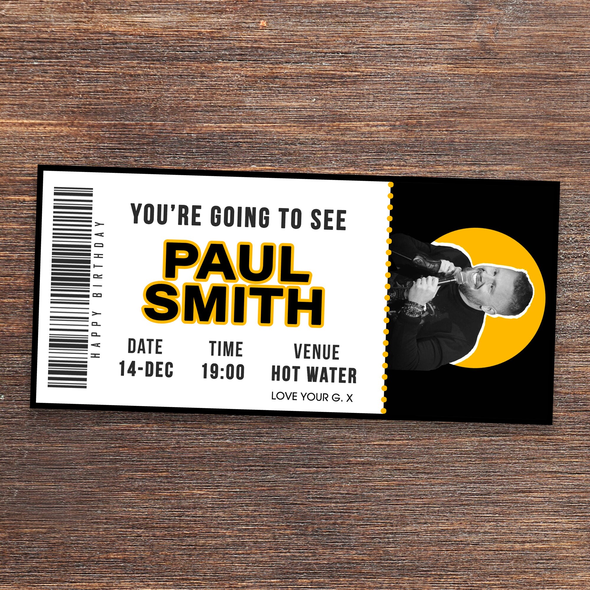 Surprise Ticket Comedian Ticket Gig Ticket Festival - Etsy