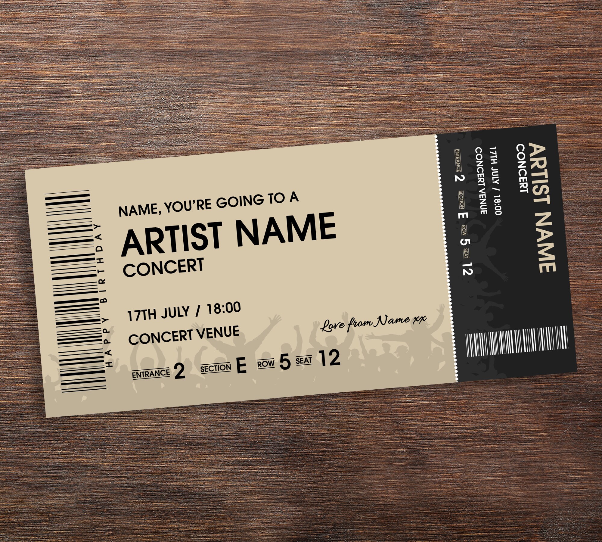 Surprise Ticket Concert Ticket Gig Ticket Festival - Etsy UK