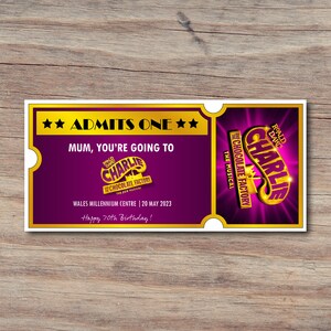Personalised Theatre Ticket Gift Theatre Ticket West End Ticket Musical ...