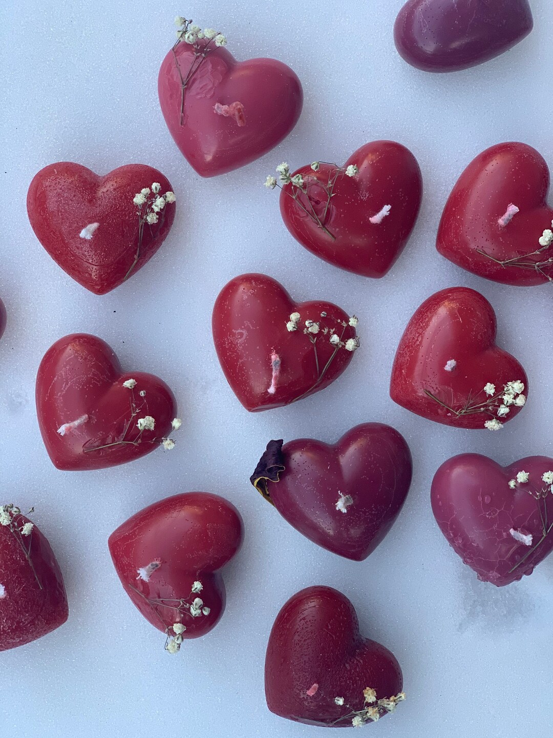 Heart Shaped Handmade Candles - Etsy