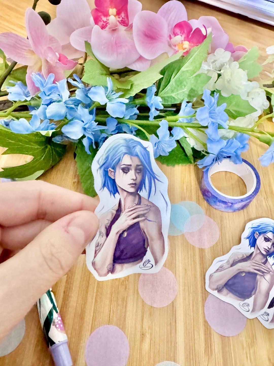 Jinx Sticker, Arcane Vinyl Decal, League of Legends Fanart, Gamer Gift ...