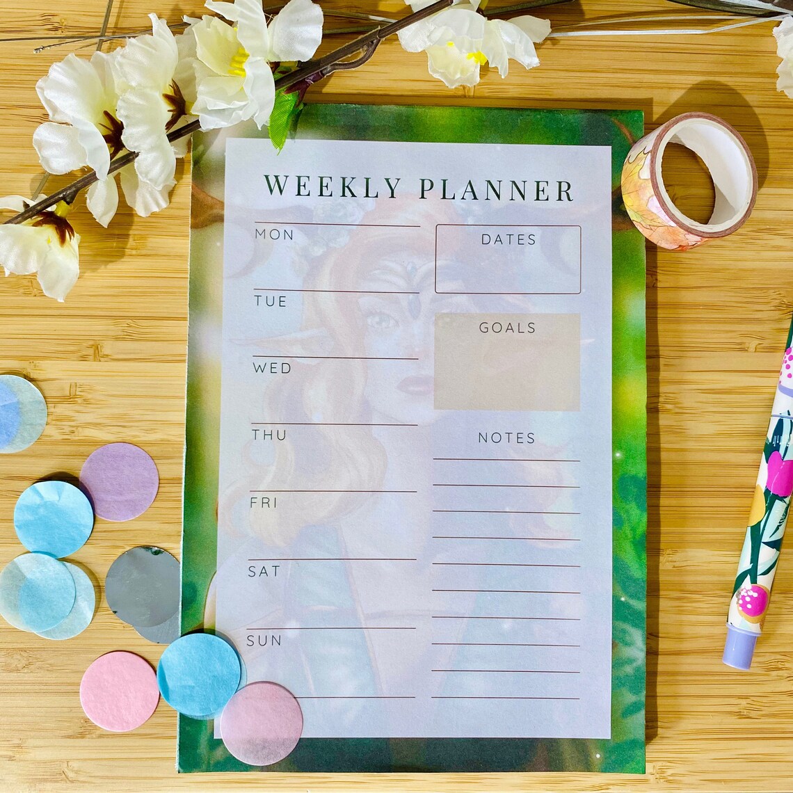 Queen Elf Weekly Planner Illustrated Planner Desk Planner - Etsy