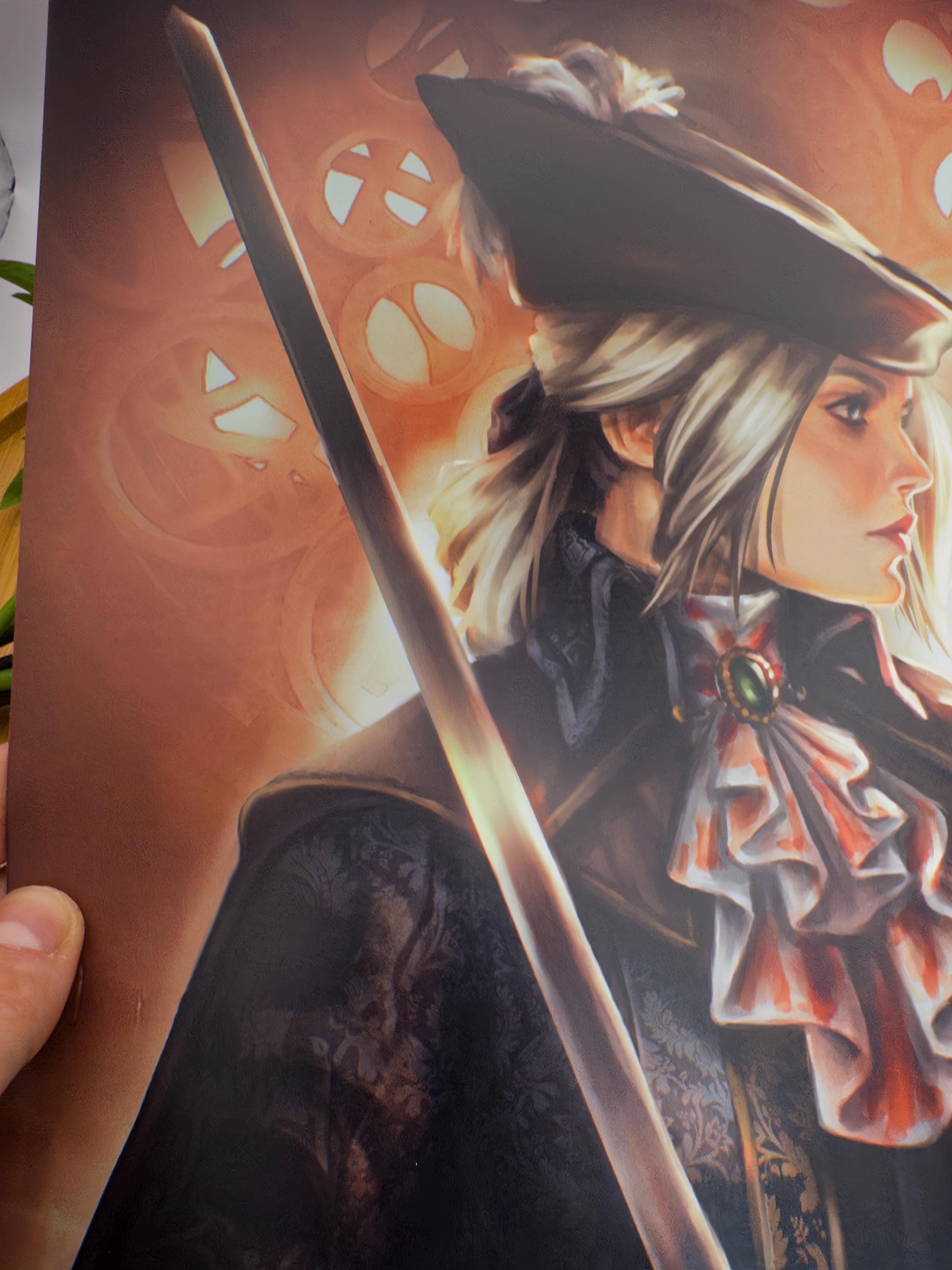 Lady Maria Poster Bloodborne Art Print: Canvas Wall Decor Fromsoft ...