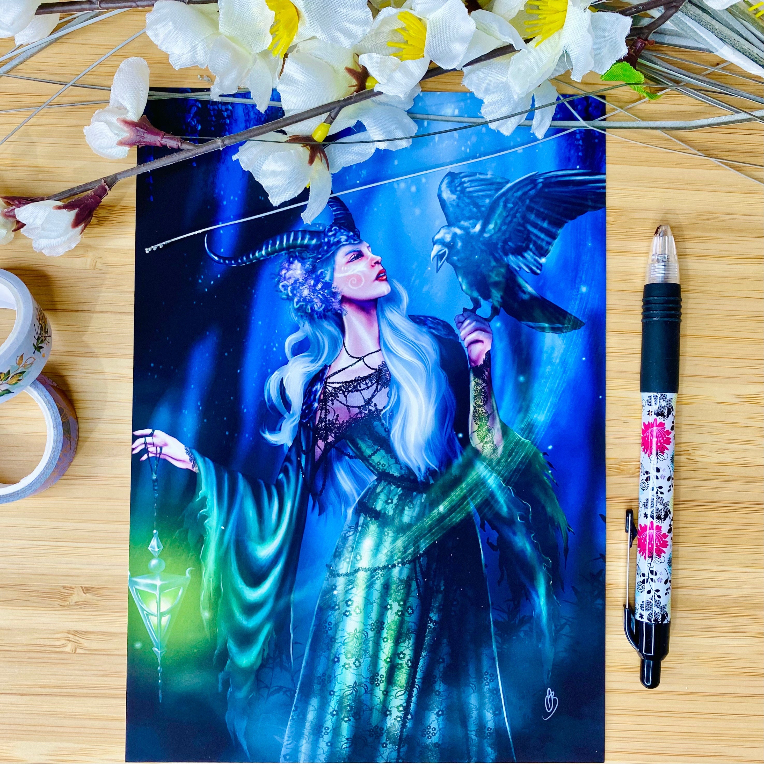 Art Print Night Enchanted Fantasy Art Painting | Etsy