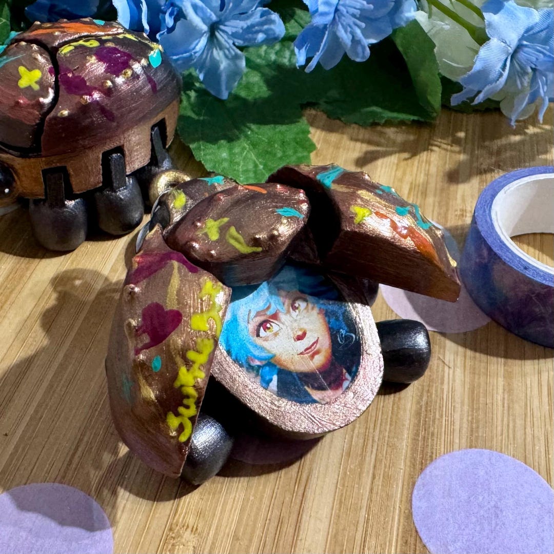 Handmade Isha Scuttle Butt Locket Keychain, Arcane Fan Art Fidget Toy ...