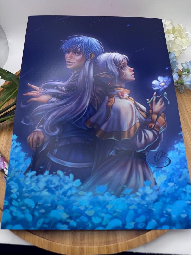 Frieren and Himmel Art Poster: Fantasy Anime Manga Wall Decor - Etsy
