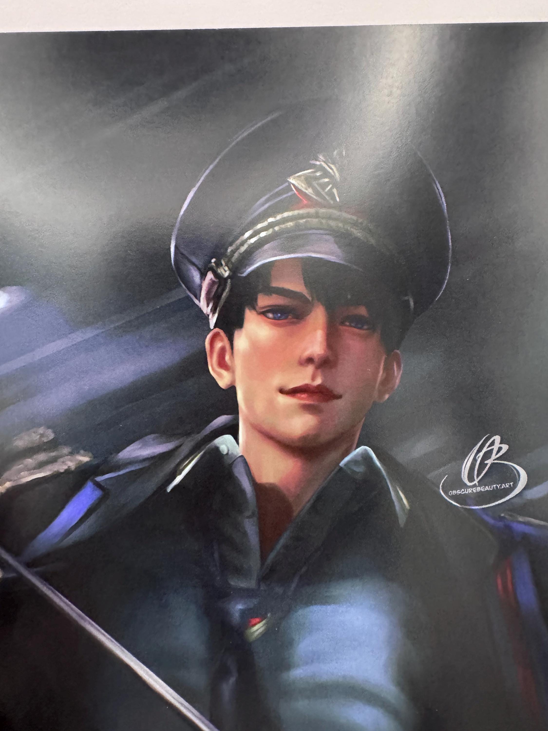 Caleb Poster Farspace Colonel: Otome Anime Fan Art Print Gift - Etsy