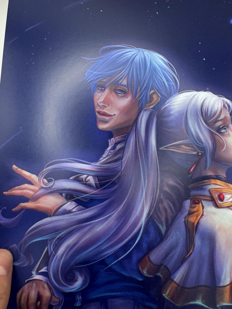 Frieren and Himmel Art Poster: Fantasy Anime Manga Wall Decor - Etsy