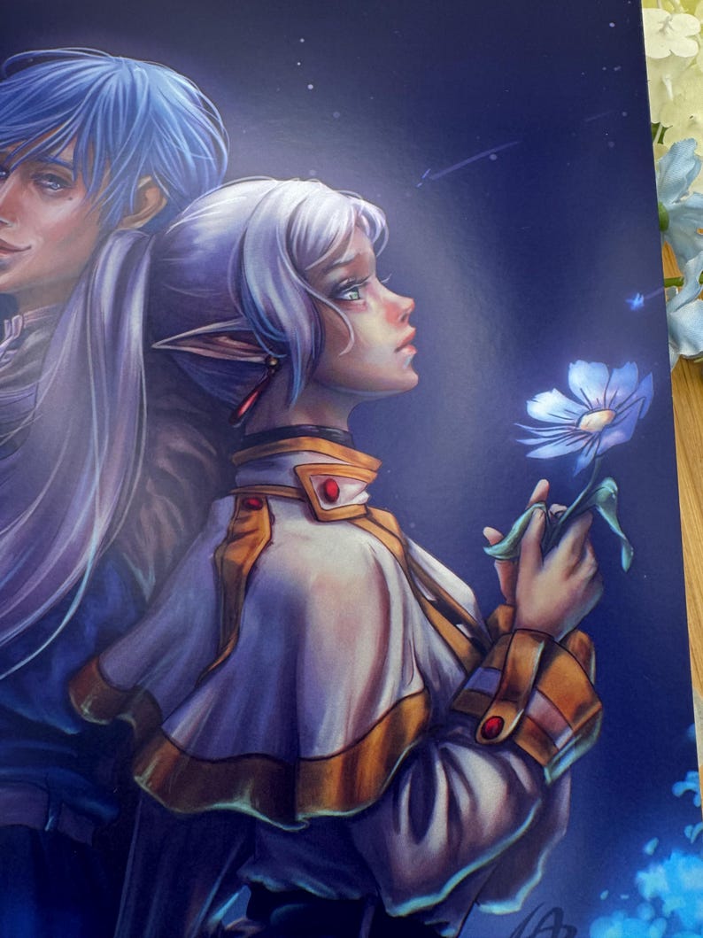 Frieren and Himmel Art Poster: Fantasy Anime Manga Wall Decor - Etsy