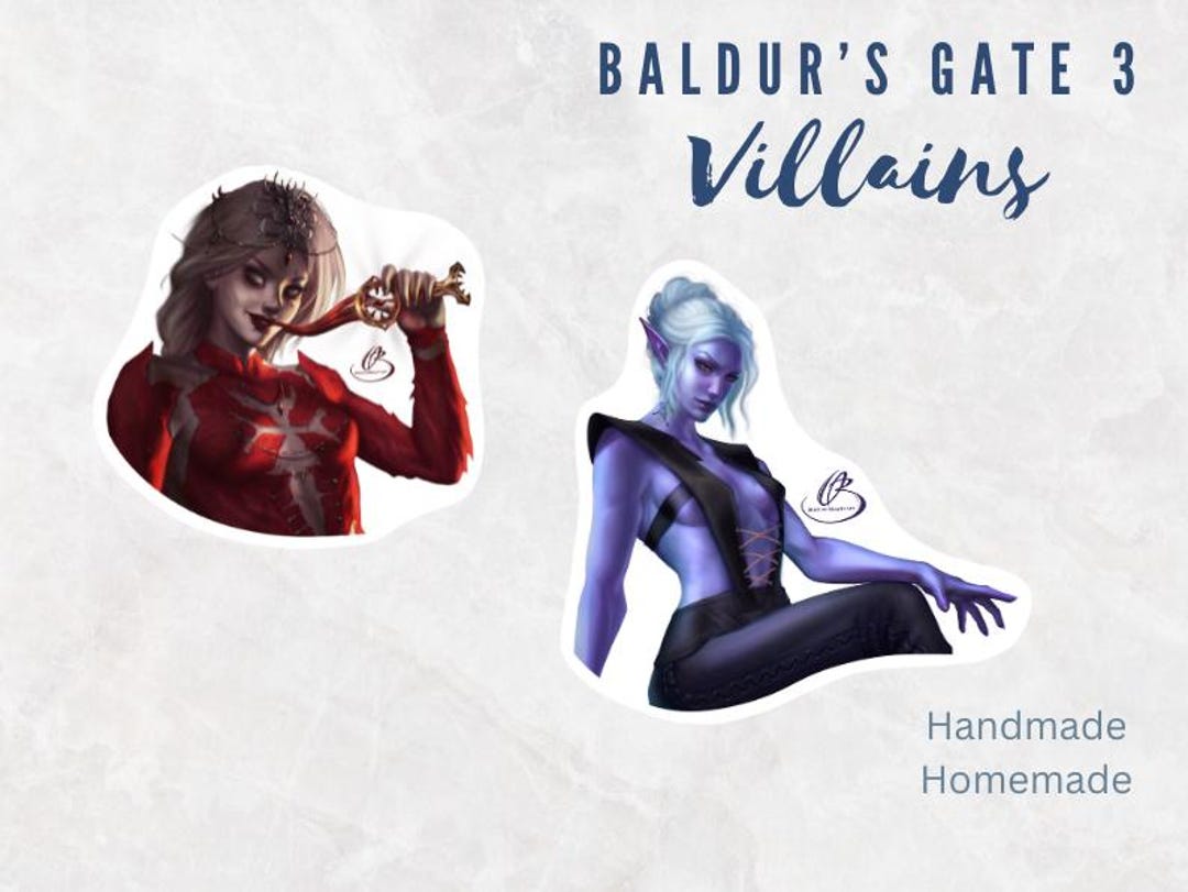 Baldur's Gate 3 Sticker Set Minthara, Orin BG3 Fanart Fantasy Dnd Vinyl ...
