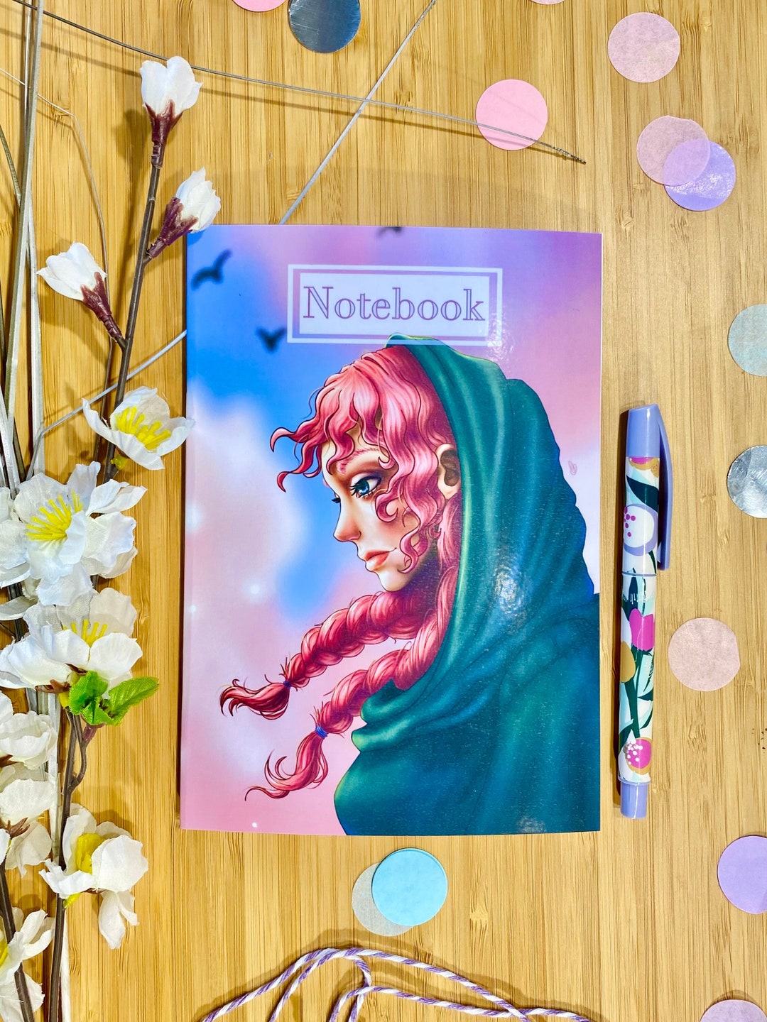 Dreamy Fantasy Dnd Art Handmade Notebook Gift for Her Sketchbook Cute ...