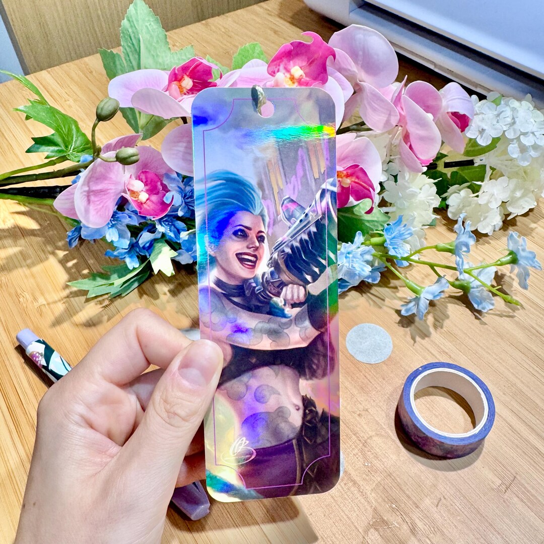 Jinx Bookmark, Arcane Inspired Fanart Merch, League of Legends Video ...