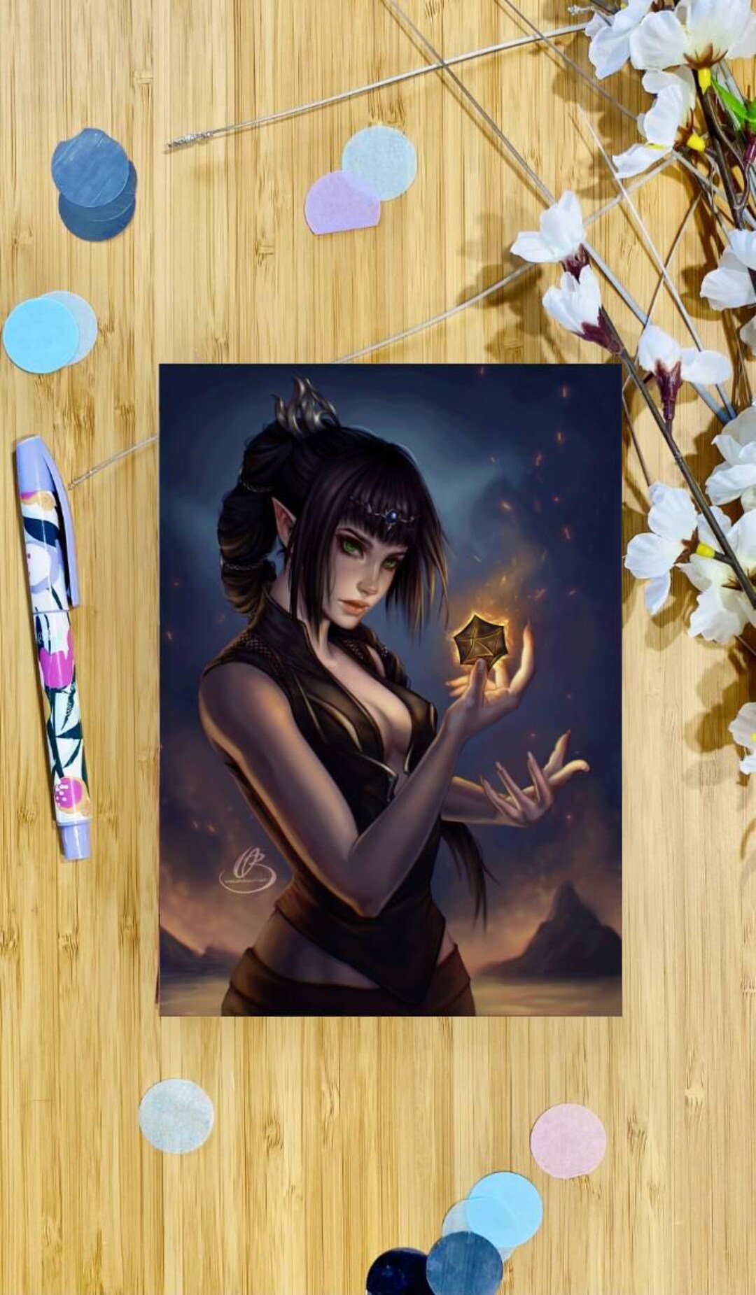 Art Print Shadowheart Fanart Baldurs Gate 3 Cleric BG3 Fantasy Painting ...