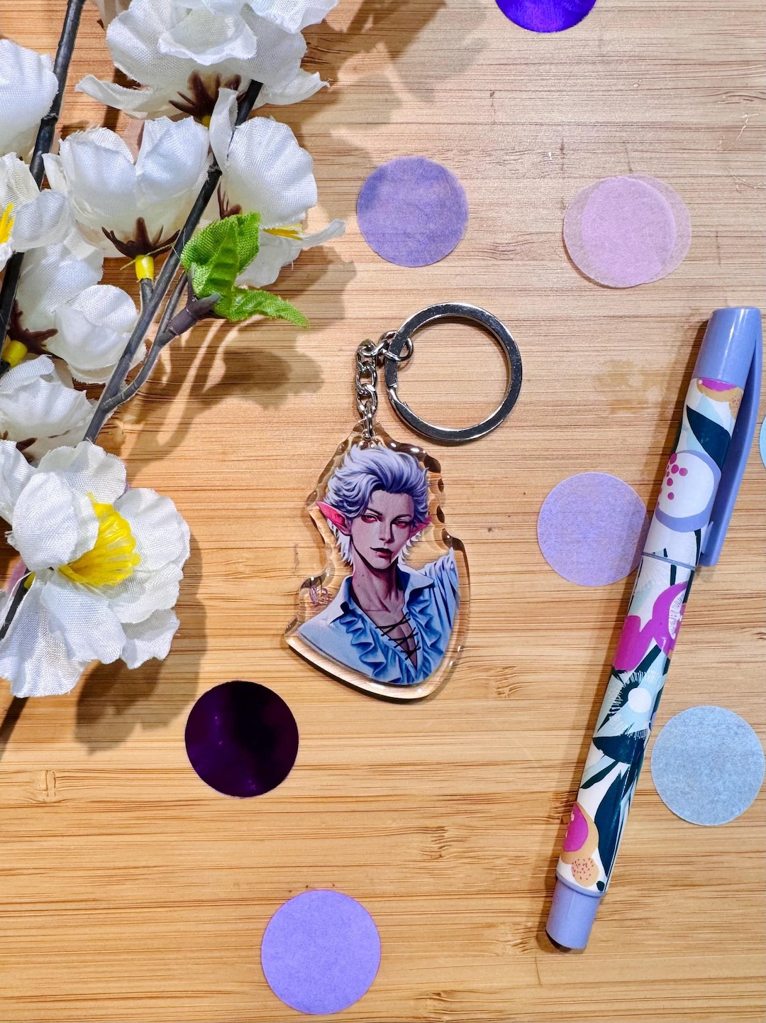 Astarion Baldur's Gate 3 Acrylic Keychain, BG3 Fantasy Charms Small ...