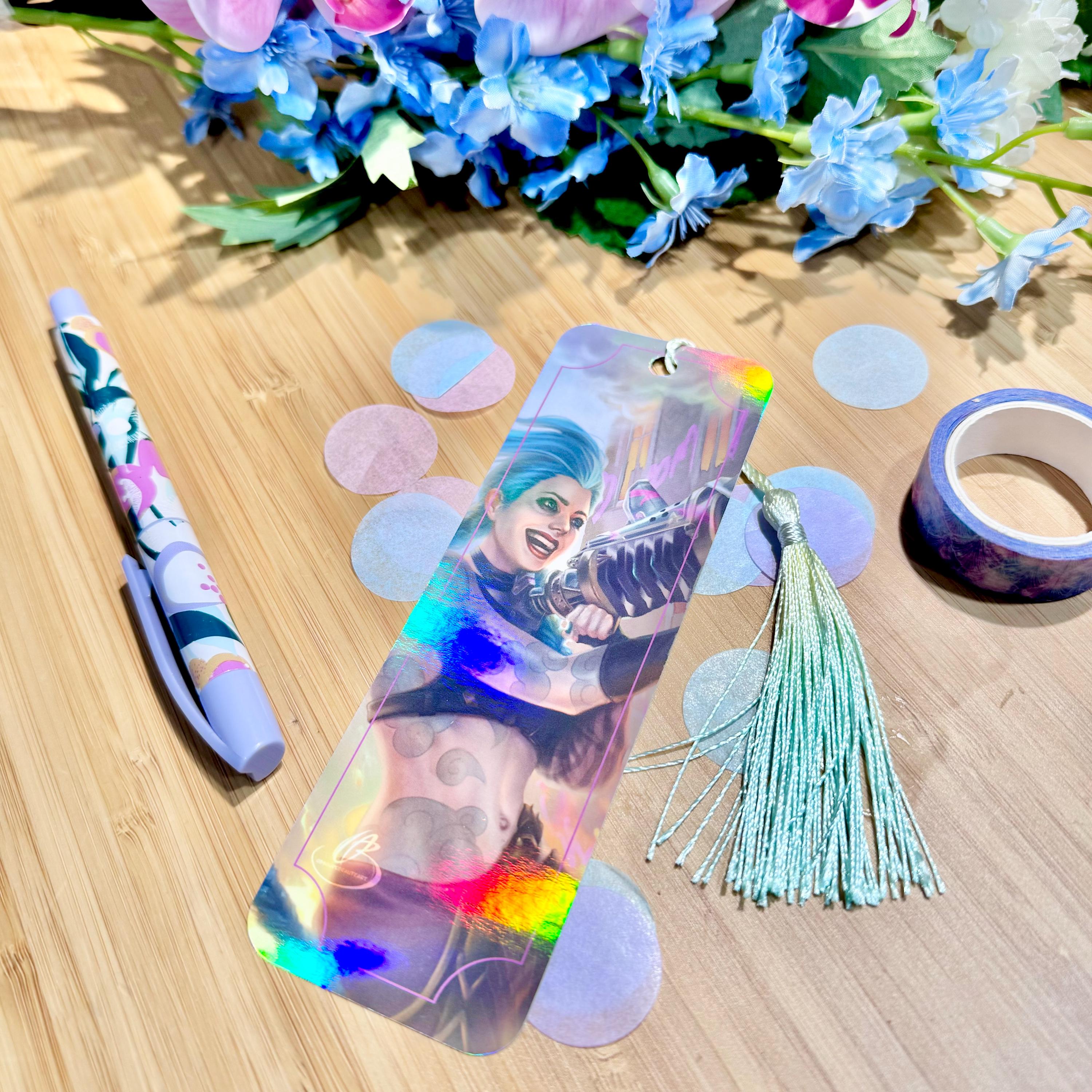 Jinx Bookmark, Arcane Inspired Fanart Merch, League of Legends Video ...