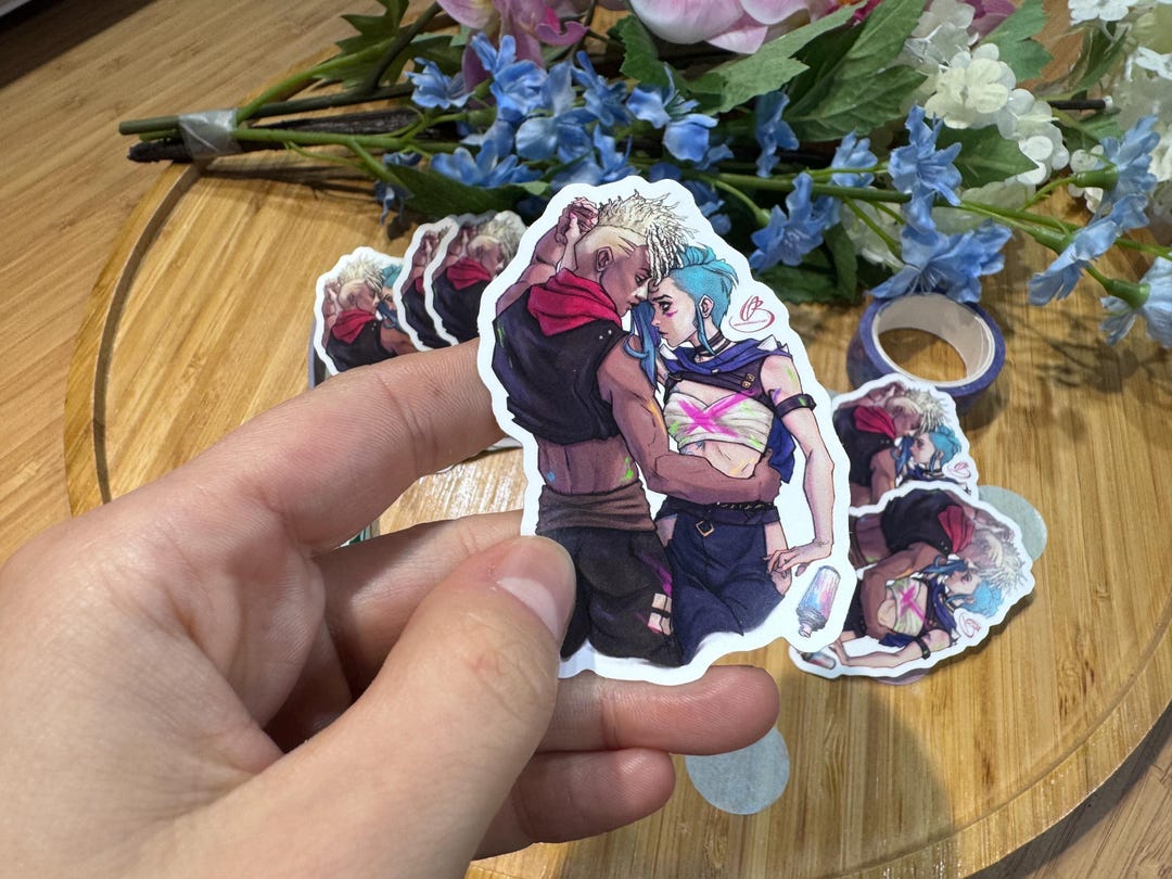 Jinx and Ekko Sticker, Timebomb Arcane Vinyl Decal, Arcane Fan Art ...