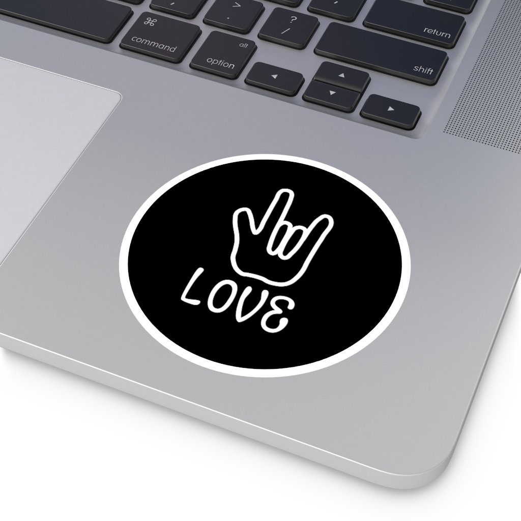 Love Sign Sticker, Sign Language Love, Bumper Sticker, Skateboard ...