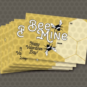 Bee-mine Valentine Printable - Etsy