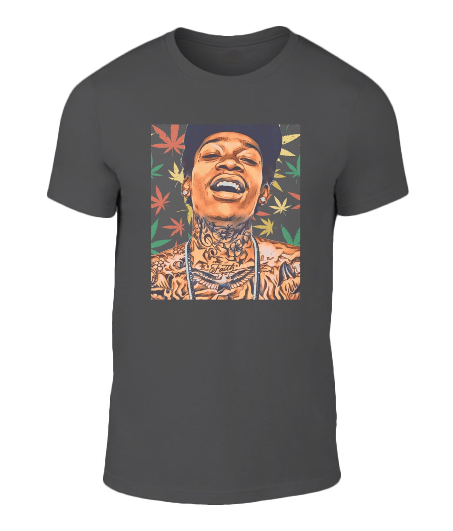 Wiz Khalifa T-shirt Unisex / Jamaica Themed Wiz Khalifa Tshirt / Bella ...