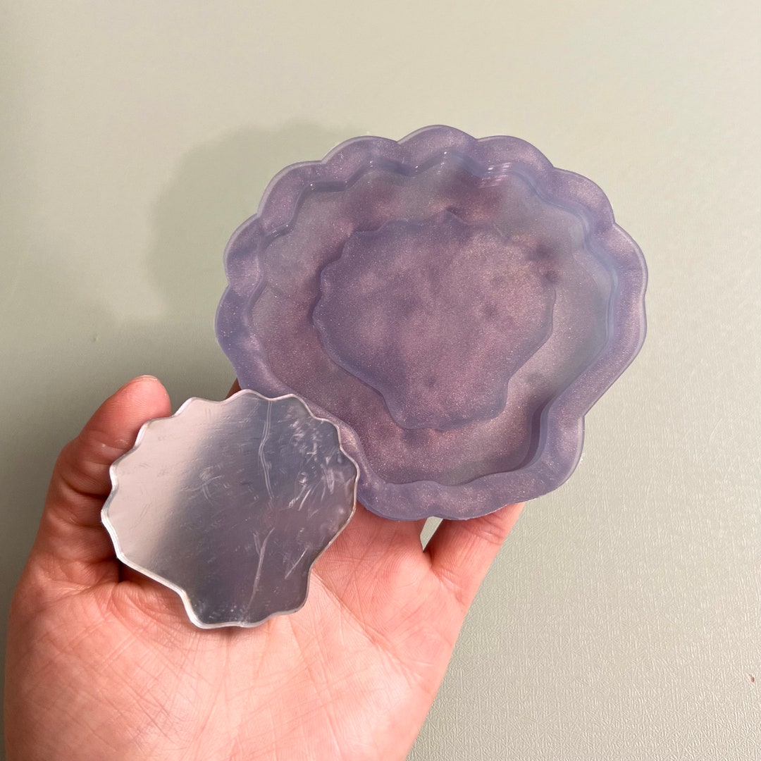 Seashell Compact Mirror Silicone Mold - Small Frame Resin Mold - Etsy
