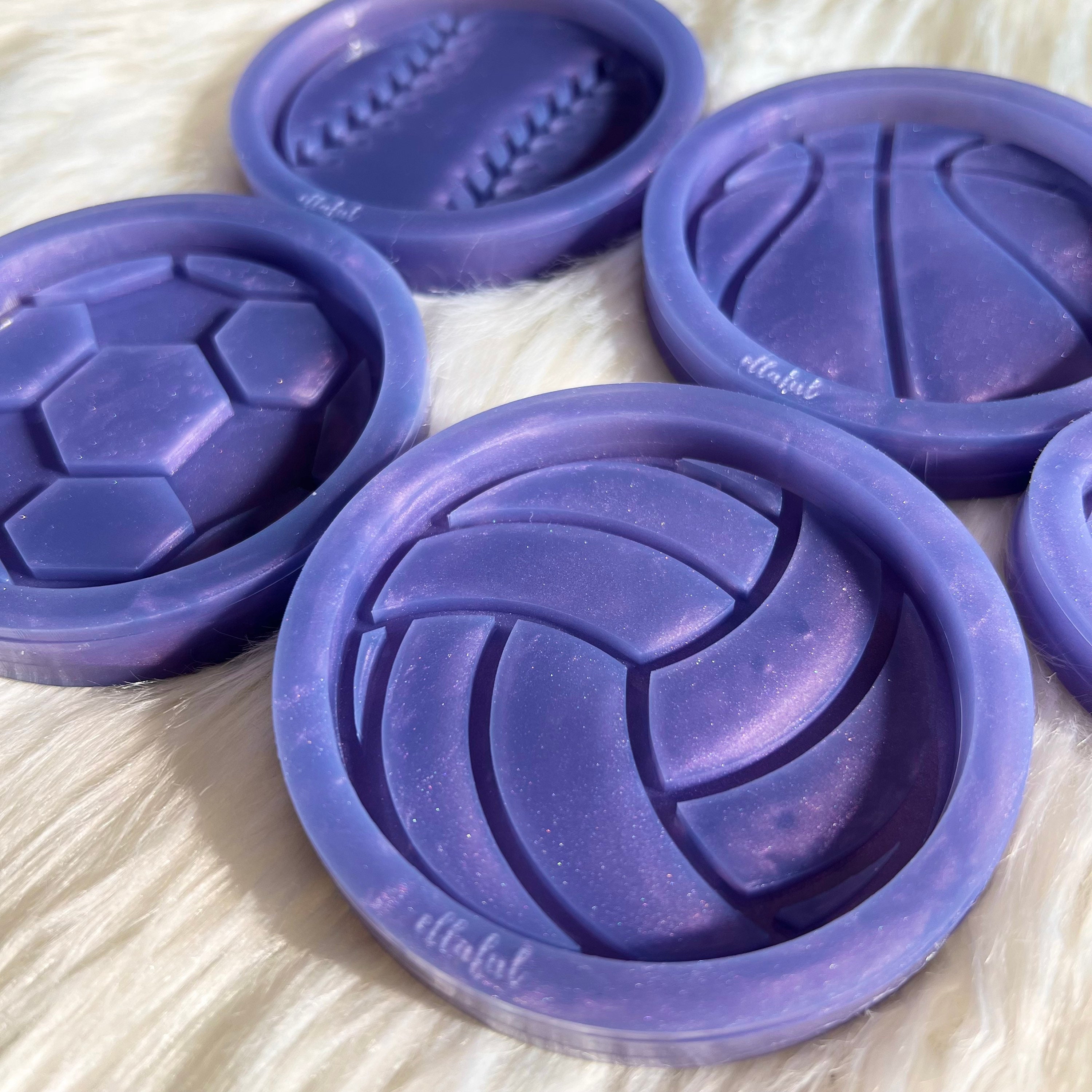 Sports 3 Inch Keychain Silicone Mold - Resin Mold - Football ...