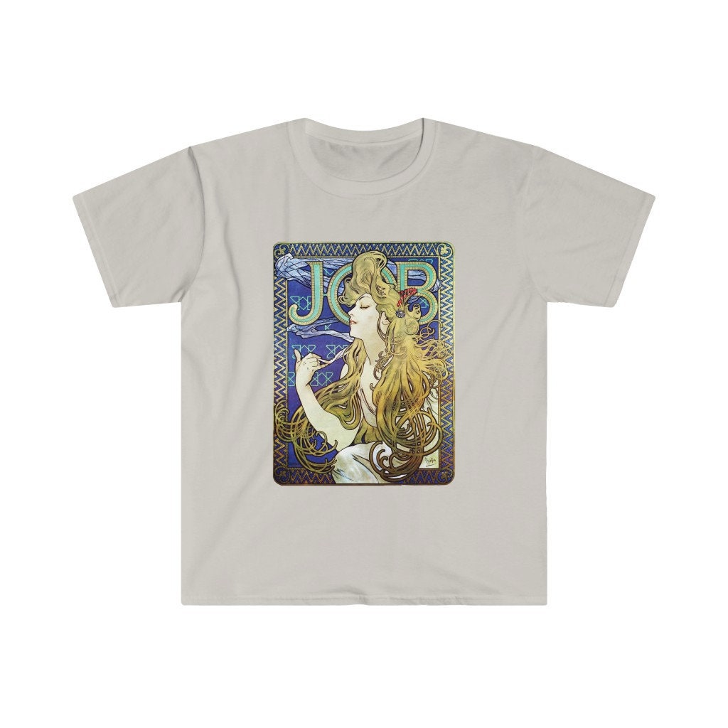 Alphonse Mucha Shirt Men Vintage Art Nouveau Shirt Gift Retro Poster ...