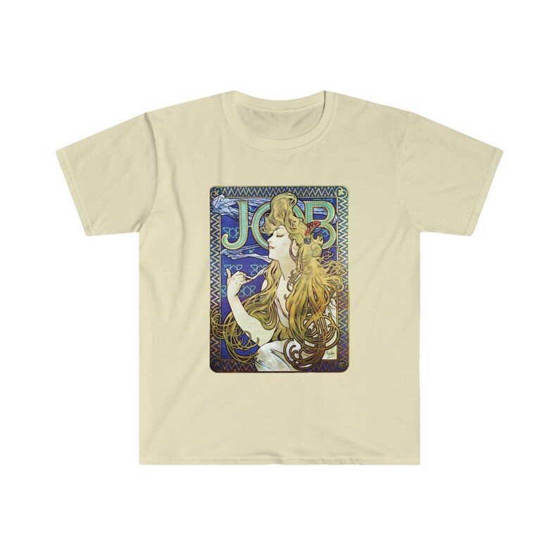 Alphonse Mucha Shirt Men Vintage Art Nouveau Shirt Gift Retro Poster ...