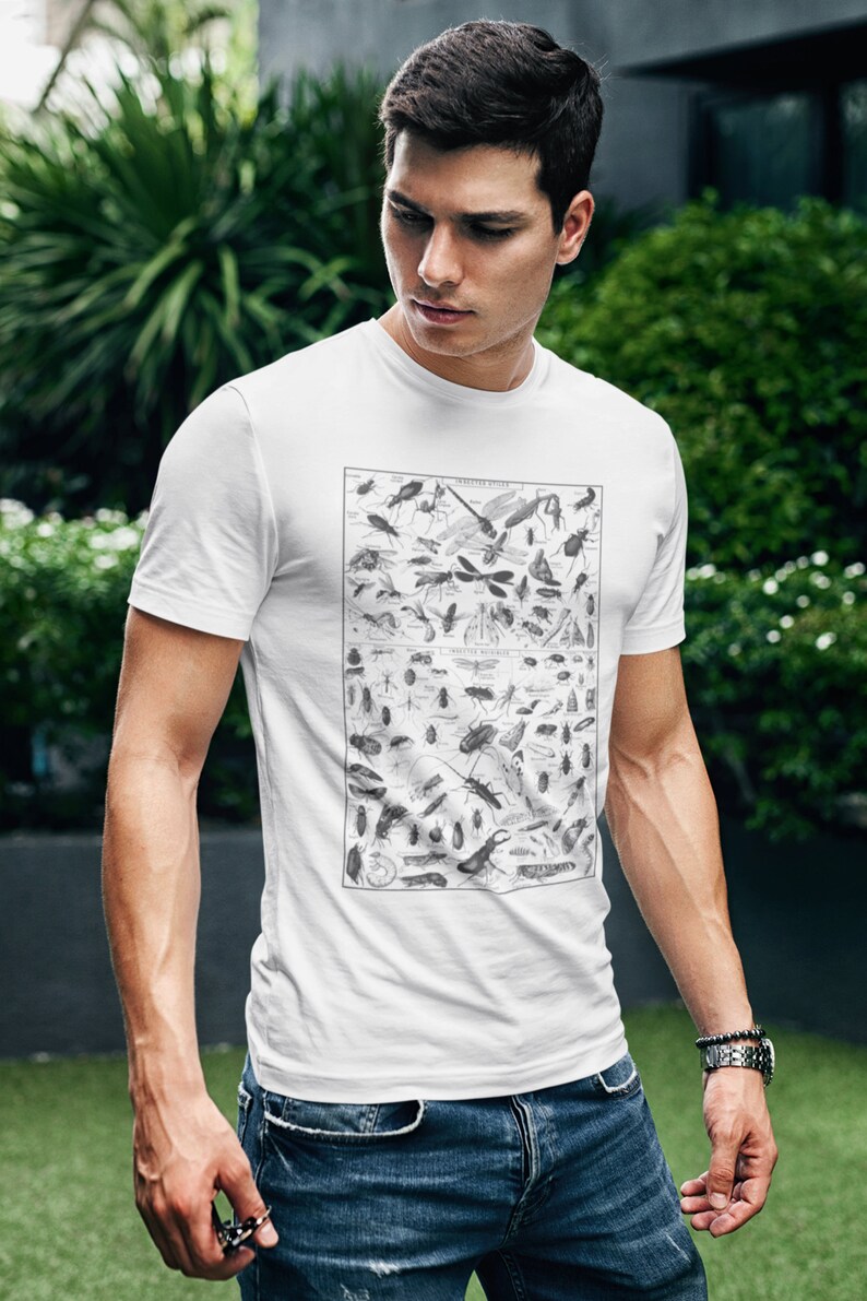 Vintage Insect Shirt Goblincore Shirt Entomology Tshirt Bugs Insects T ...