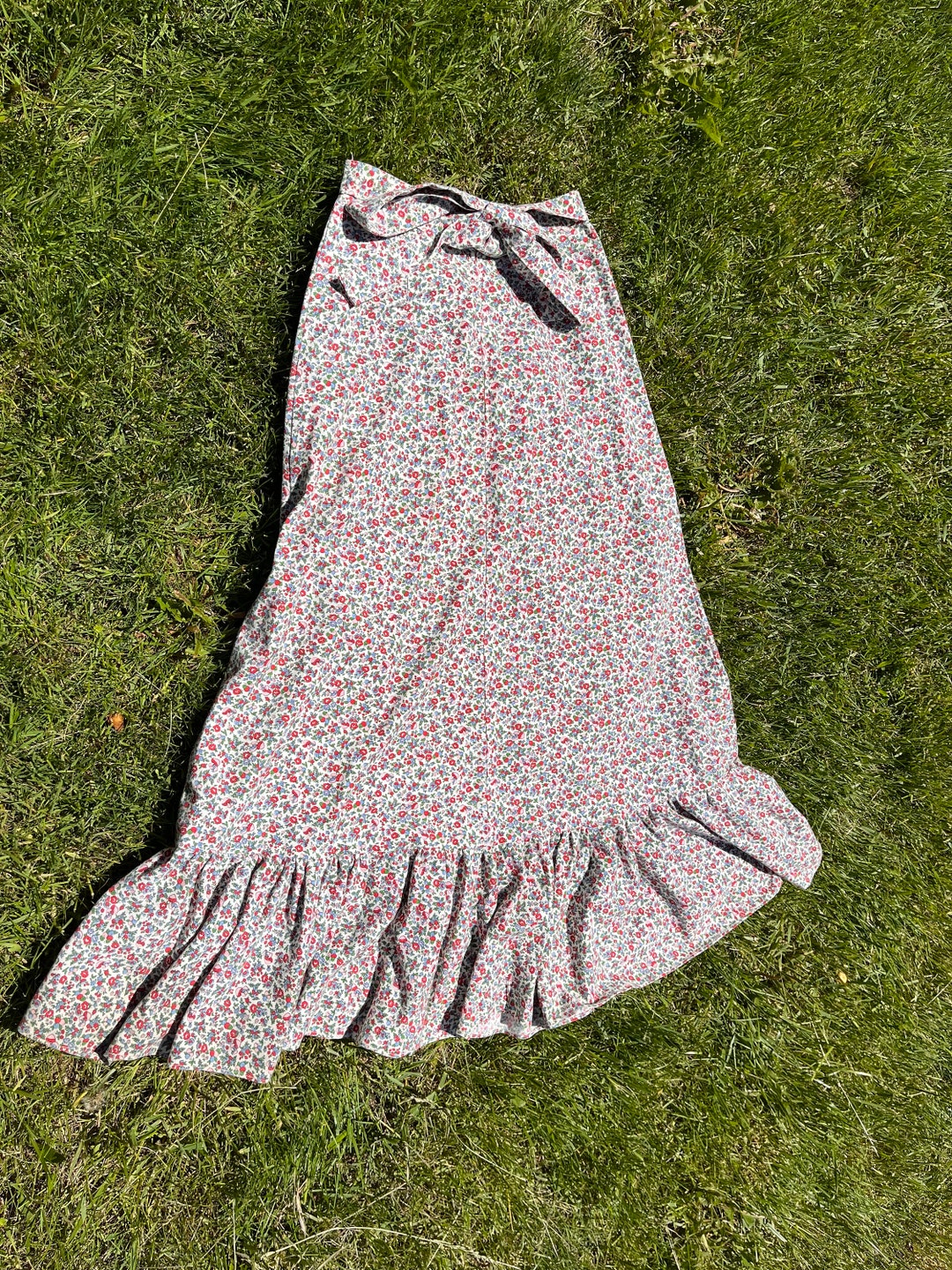 VTG Handmade Cottagecore Mushroom Floral Print Skirt,fairy Skirt ...