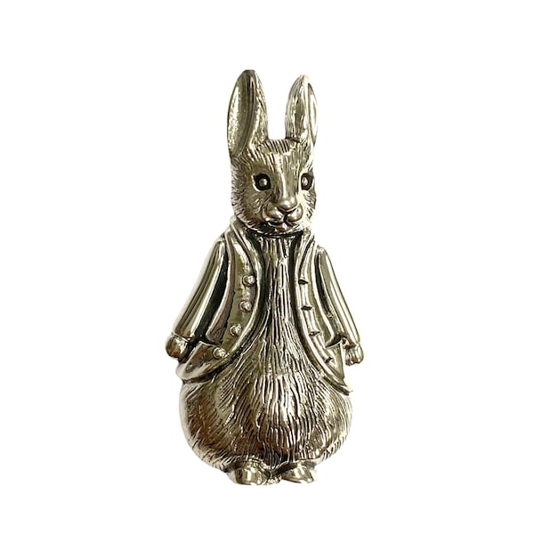 Sterling Silver Rabbit Brooch - Etsy