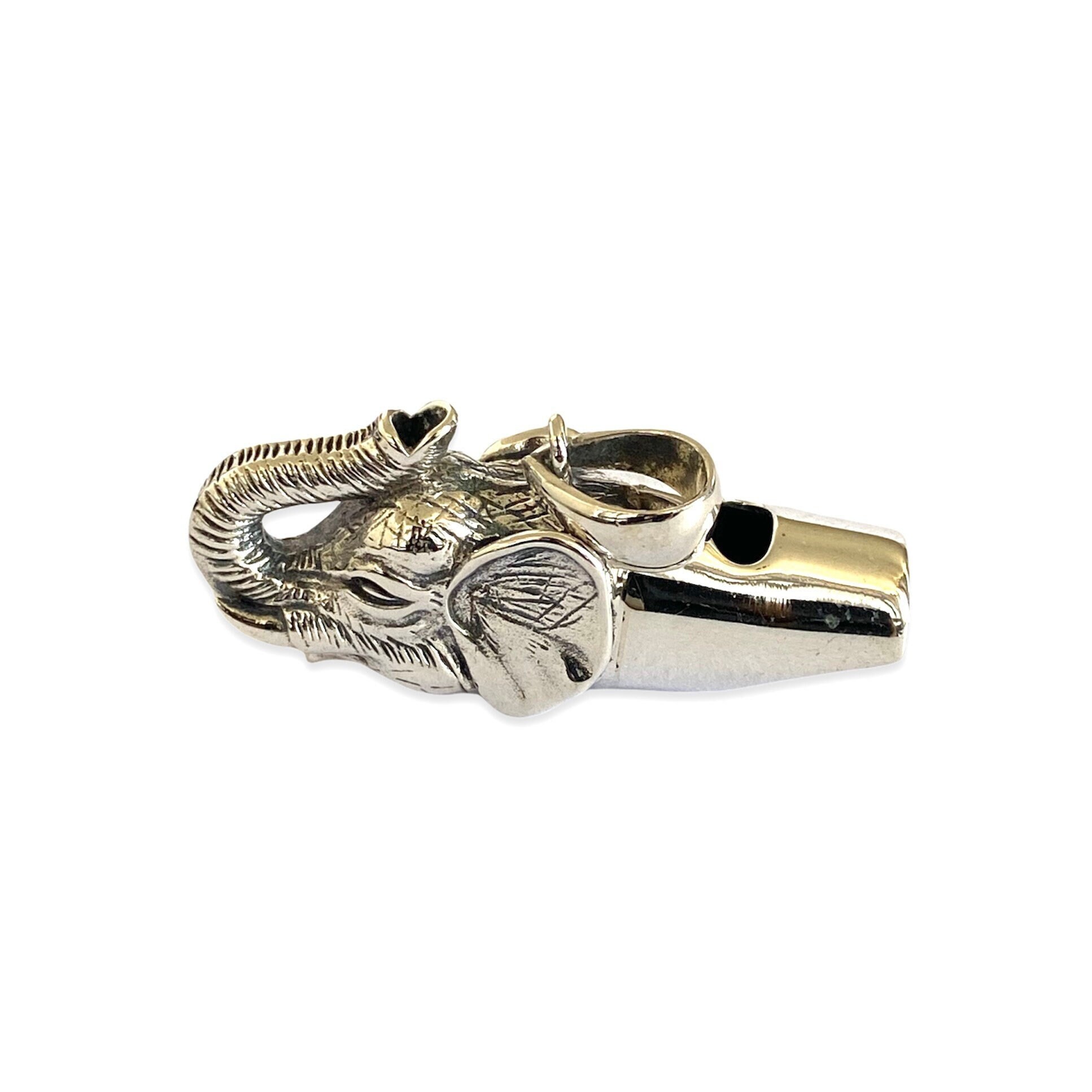 Victorian Style Elephant Whistle Pendant 925 Sterling Silver - Etsy