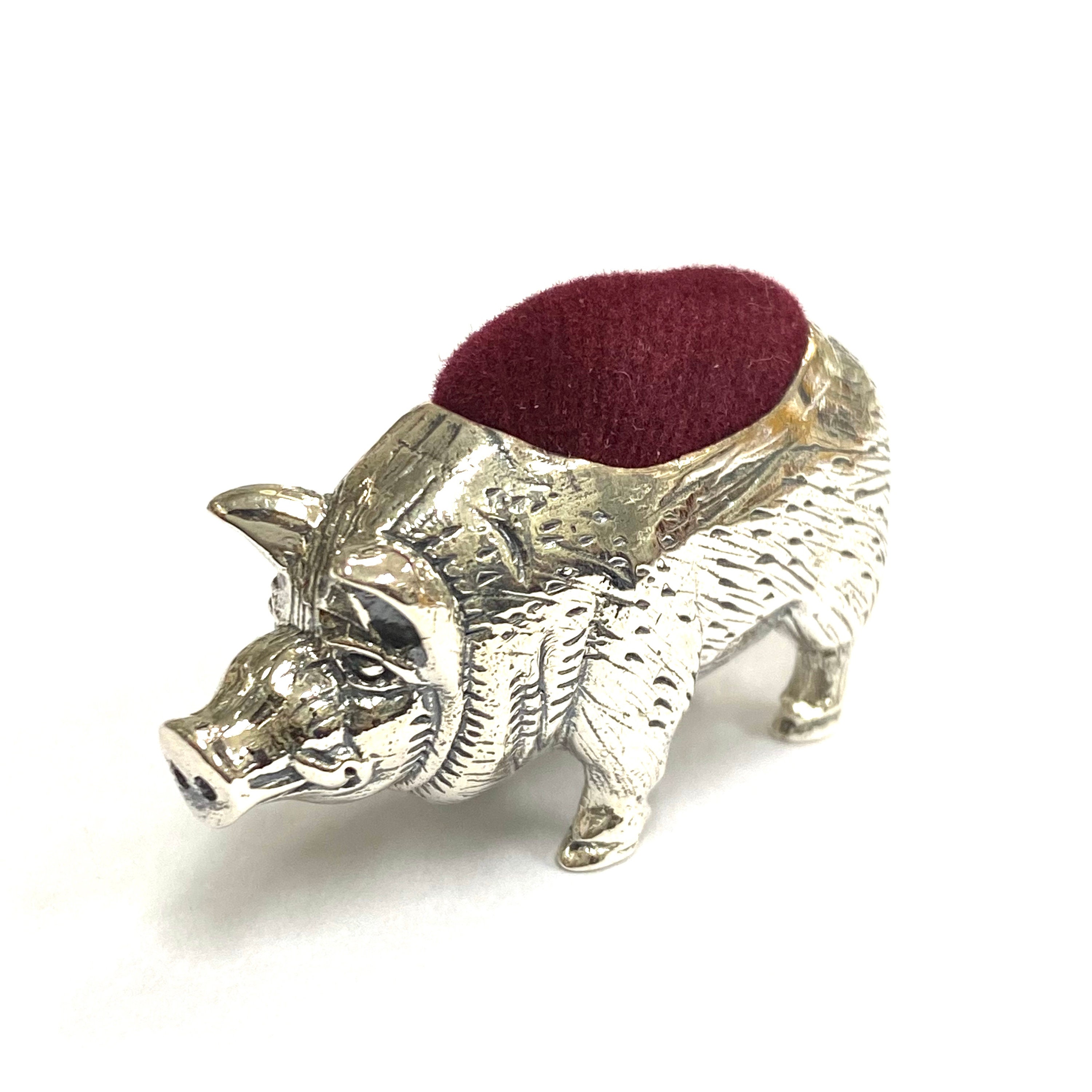 Large Victorian Style Collectable Hog Pin Cushion 925 Sterling | Etsy