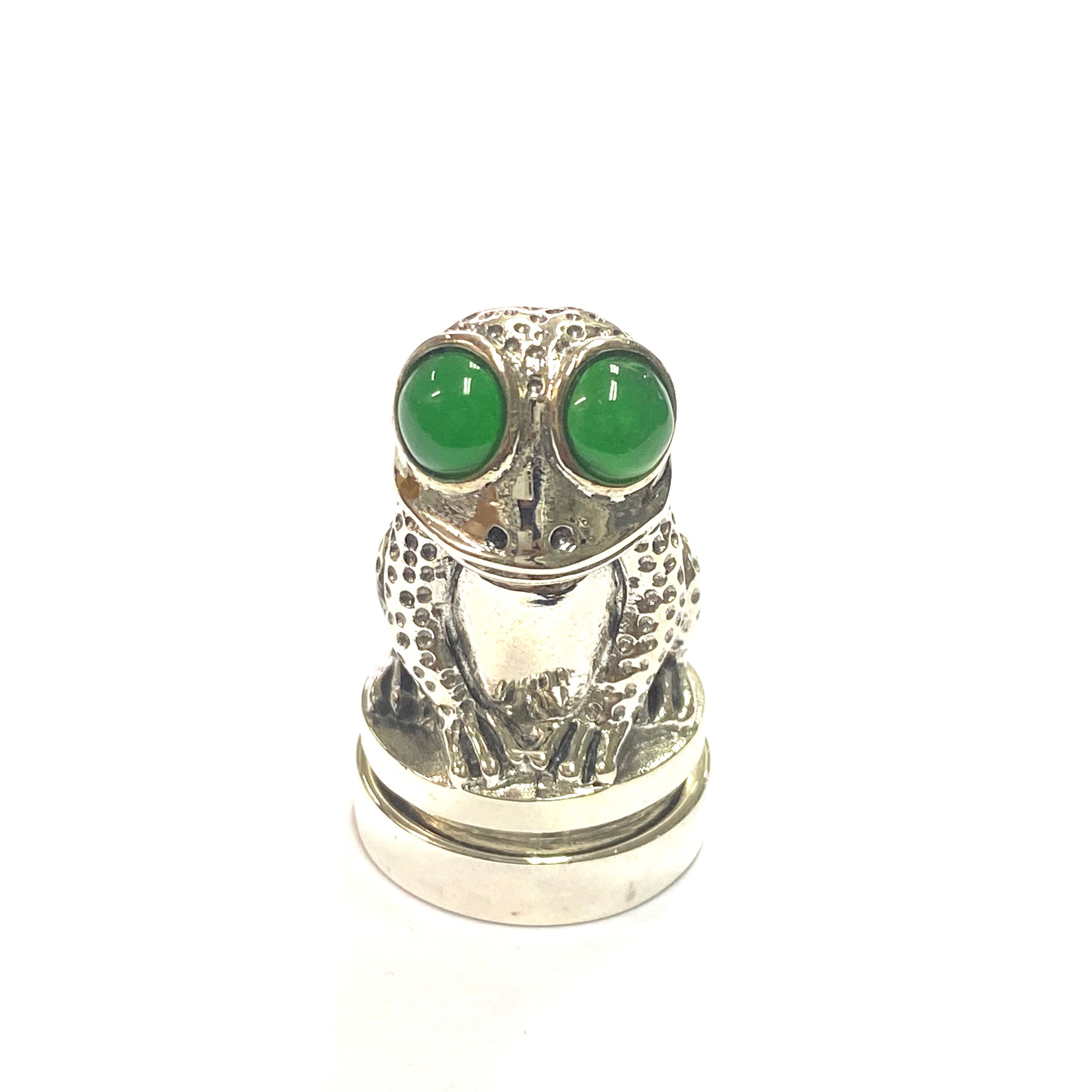 Victorian Style Frog With Emerald Eyes Sewing Thimble and Pin | Etsy
