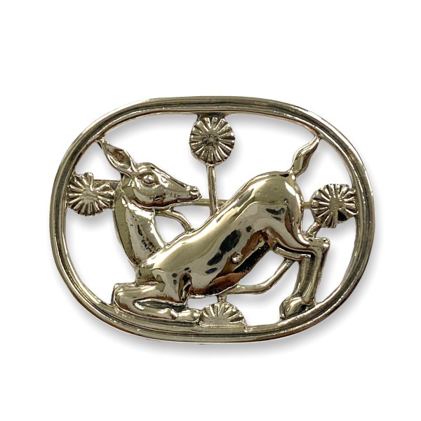 Deer Brooch - Etsy